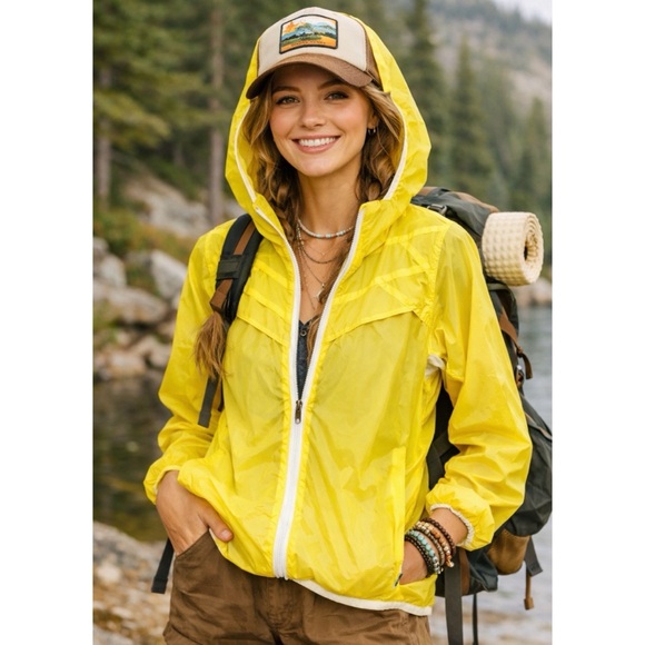 Merrell | Jackets & Coats | Nwot Merrell Yellow Trail Rain Jacket ...